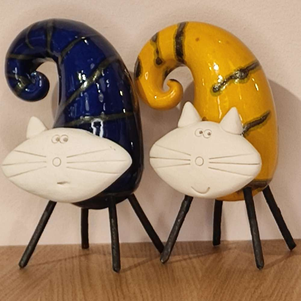 Kot ceramiczny mały granatowy | Ceramika \ Ceramika artystyczna ...